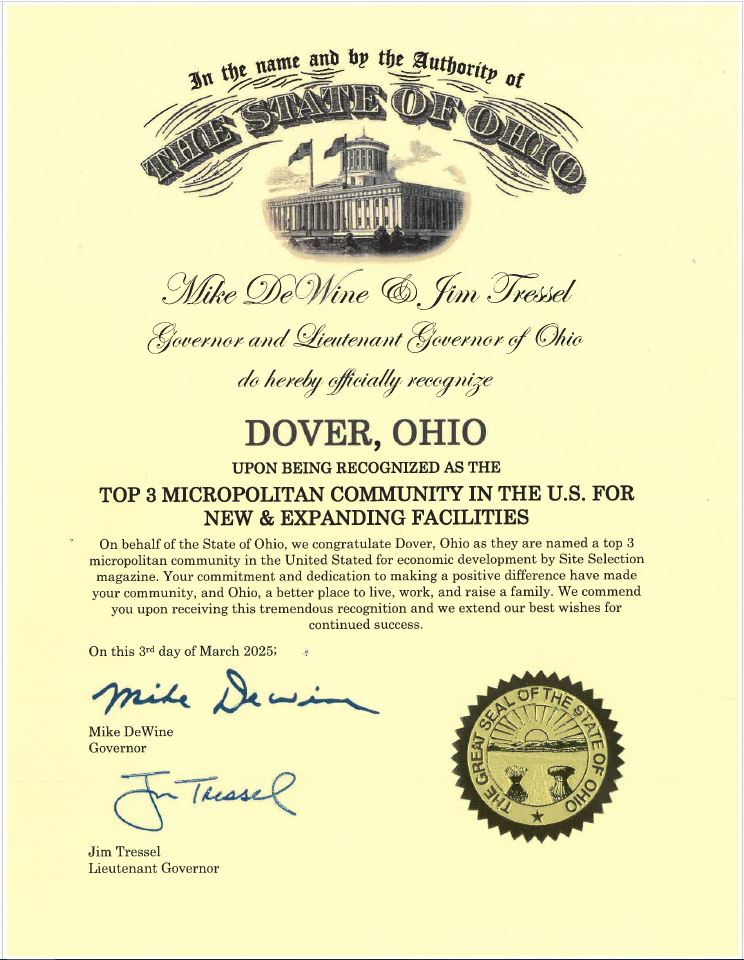 Welcome to the City of Dover, Ohio - Dover-New Philadelphia ranked 3rd ...